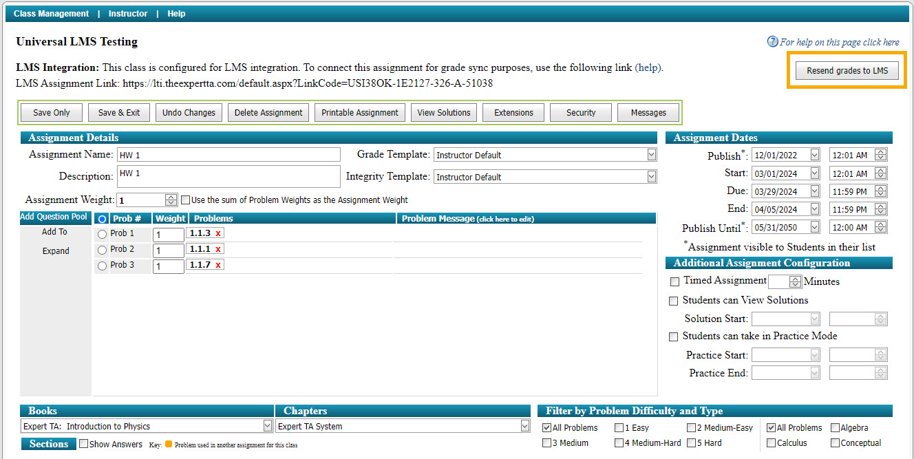 The Expert TA – LMS Integration – 2024